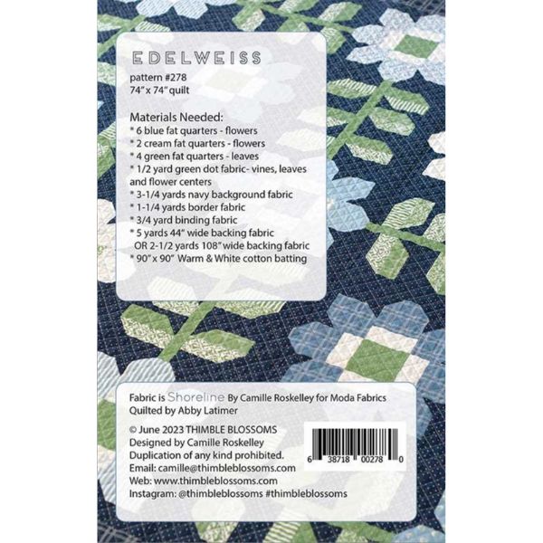 Edelweiss Quilt Pattern by Thimble Blossoms – Quilting at the Beach